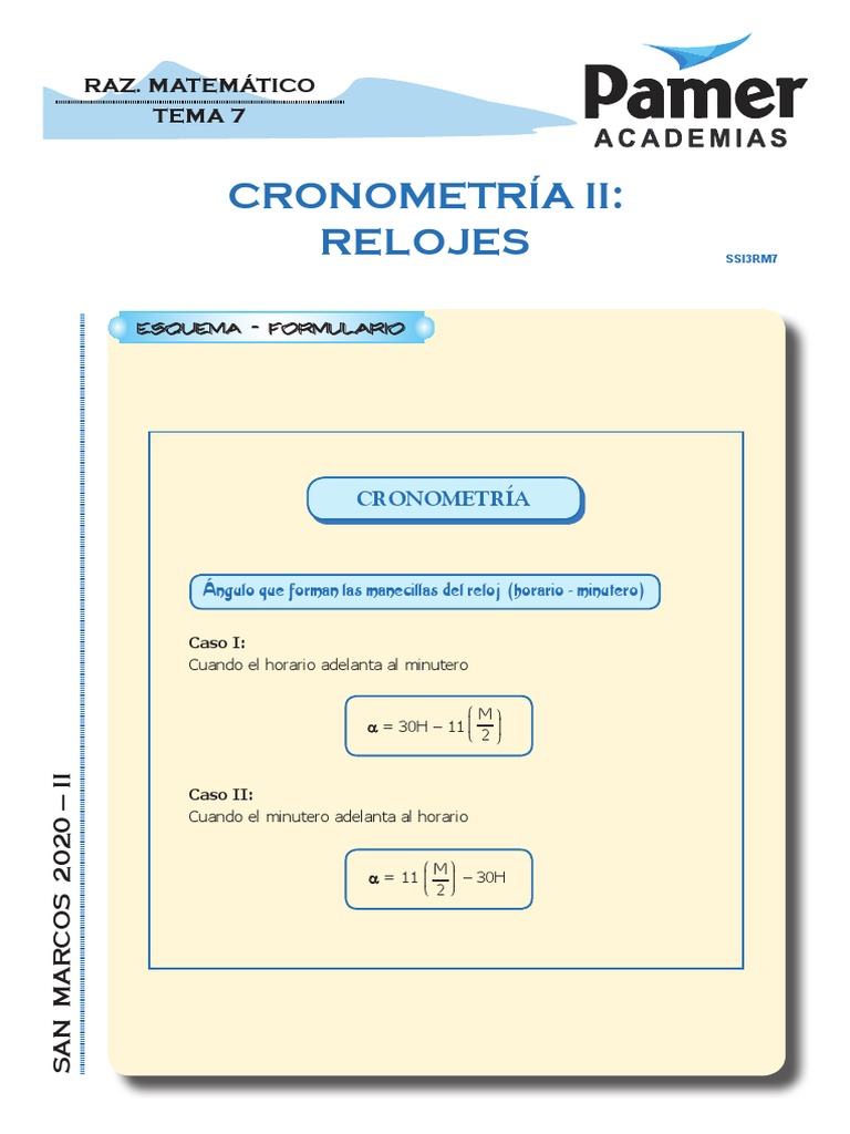 RM - Sem 7 | Descargar gratis PDF | Reloj | Hora