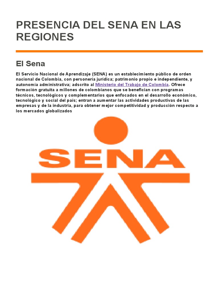 Que Es El Sena | PDF