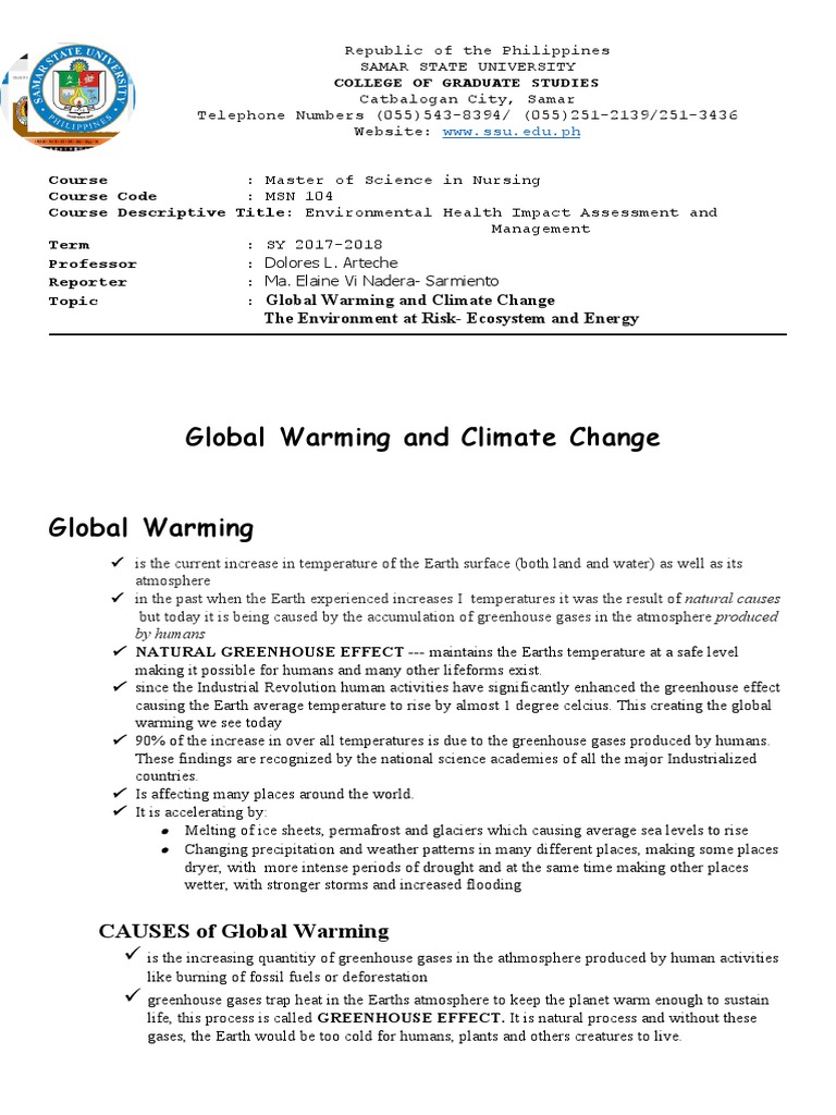 Global Warming and Climate Change Global Warming | PDF | Global Warming ...