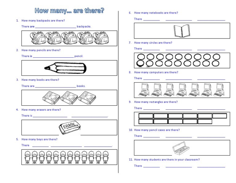 How Many Are There Worksheet | PDF