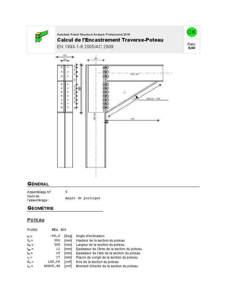 Calculs HEA 400 et HEA 360 en structure | PDF | Flexion (matériau ...
