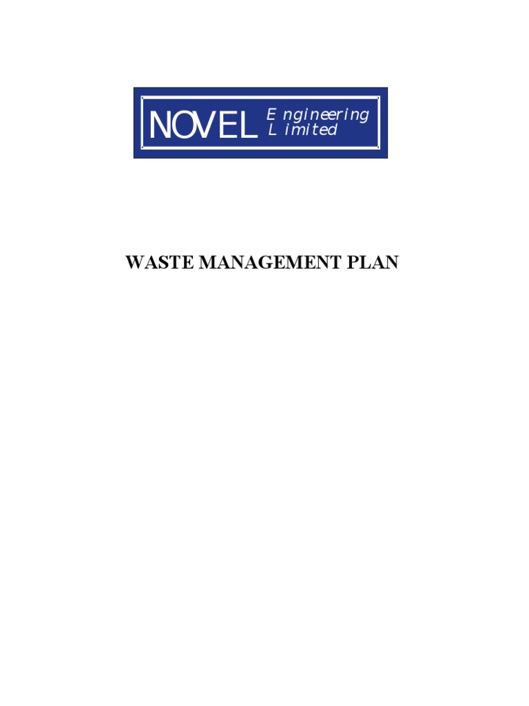 Waste Management Plan | PDF | Waste Management | Recycling