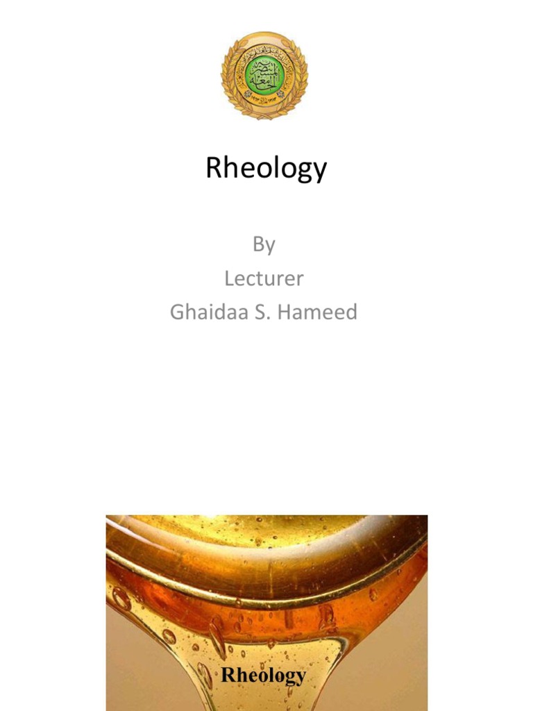 Understanding Rheology: An Introduction to the Flow and Deformation of ...