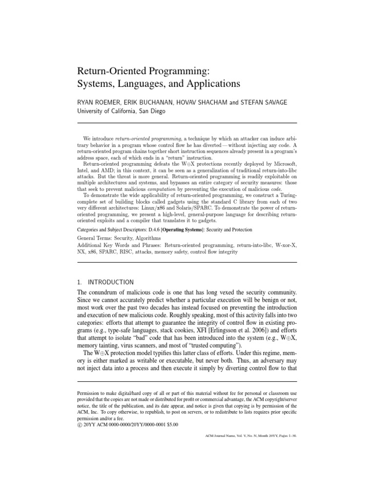 Rop PDF | PDF | Computer Hardware | Computer Science