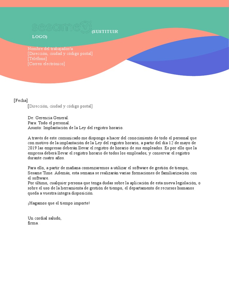 Modelo de Comunicado Empresarial | PDF