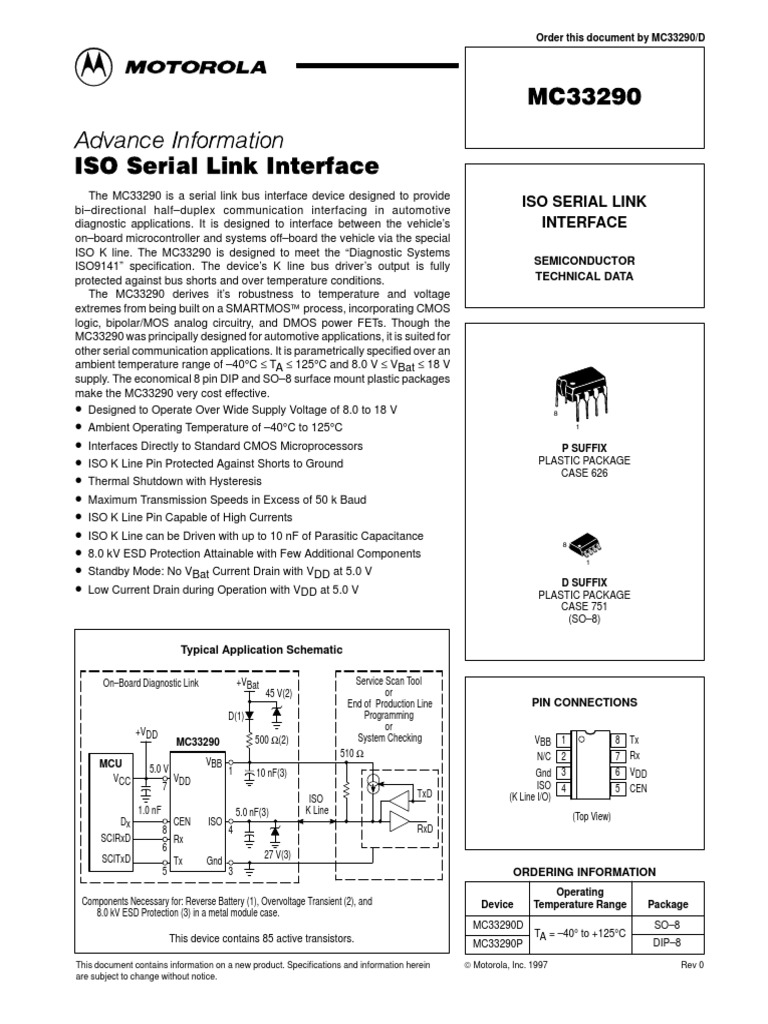 Iso Serial Link Interface: Semiconductor Technical Data | Download Free ...
