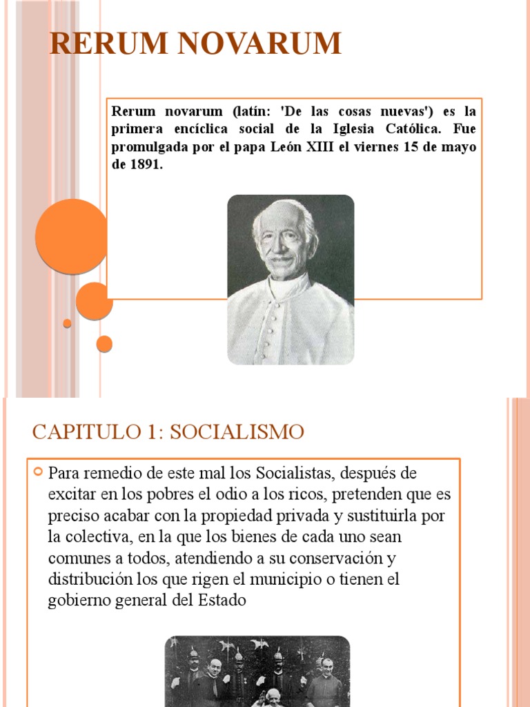 Rerum Novarum | PDF | Bien común | Estado (política)