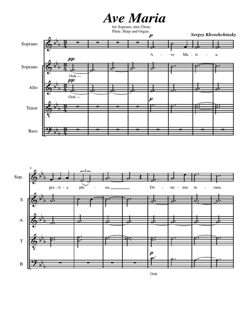 Ave Maria 1 Choir A Cappella Sample PDF | PDF | Chant | Musique vocale