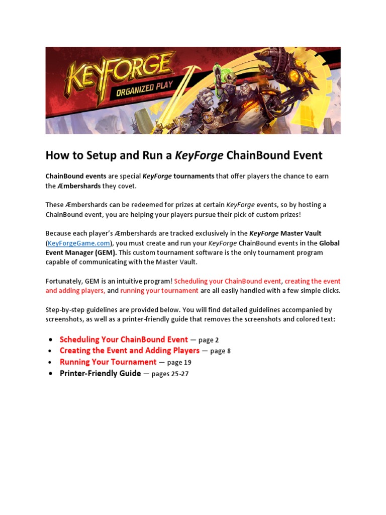 How To Setup and Run A Keyforge Chainbound Event | PDF | Qr Code | Software