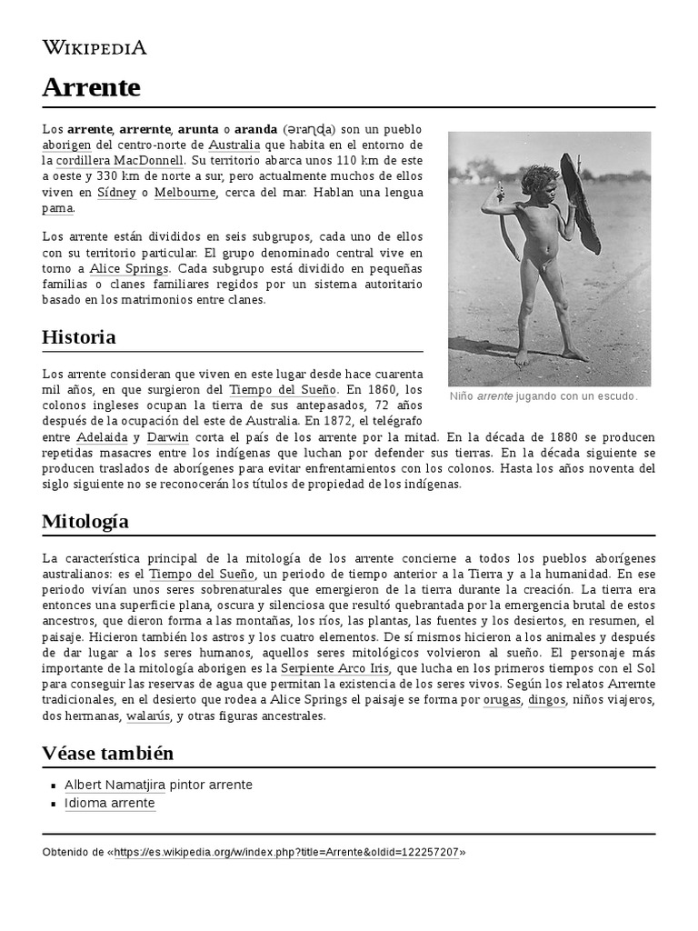 Arrente | PDF | Pueblos Indígenas De Australia