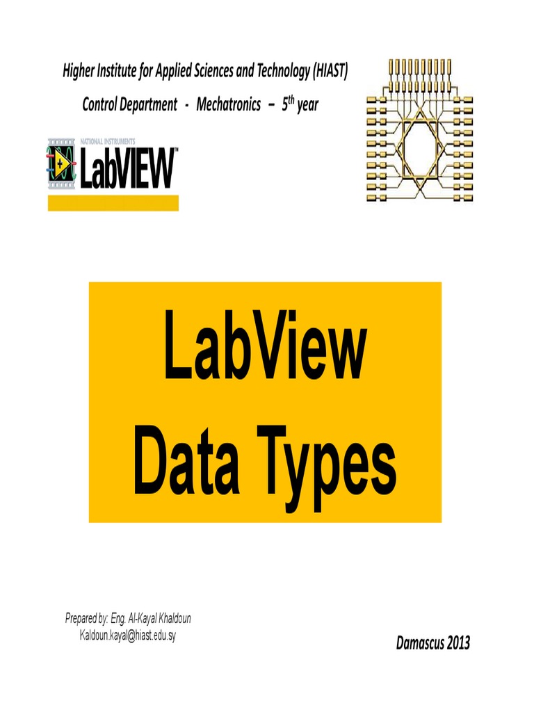 Labview Labview Data Types | PDF