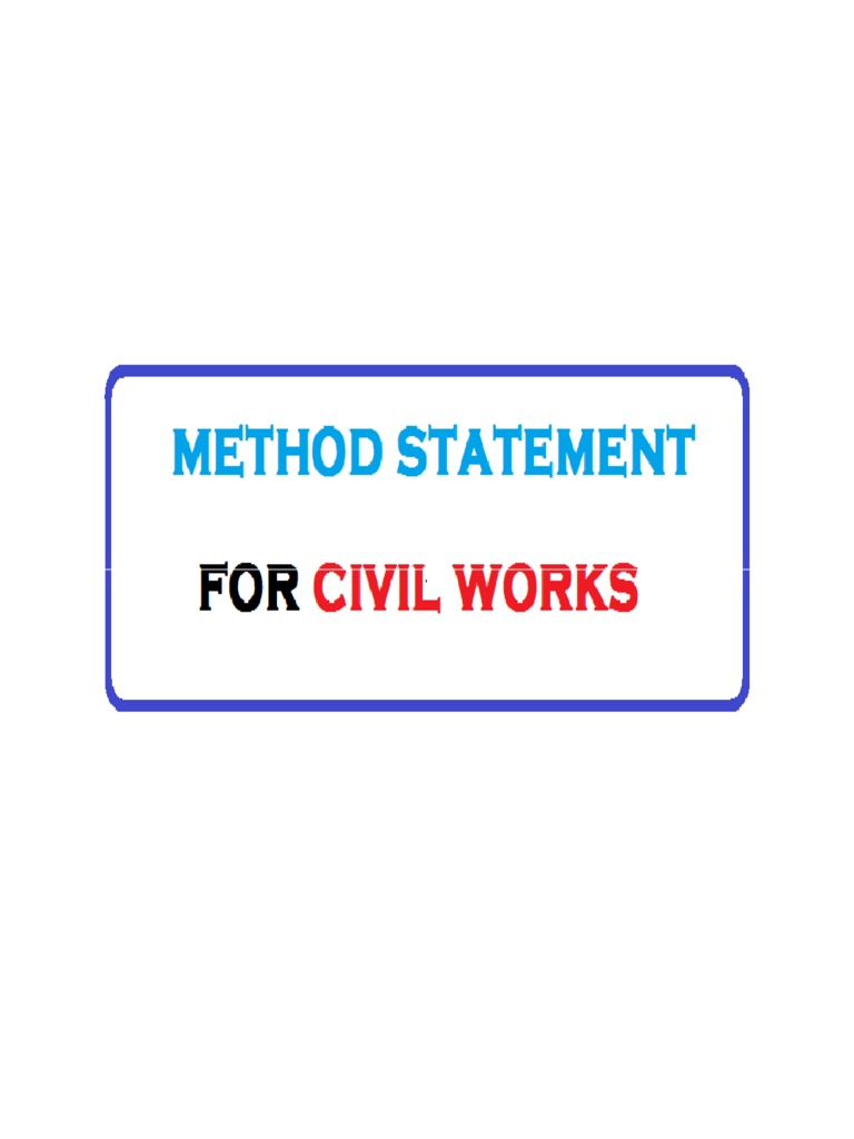 Civil Works Method Statement Guide | PDF | Computers | Technology ...