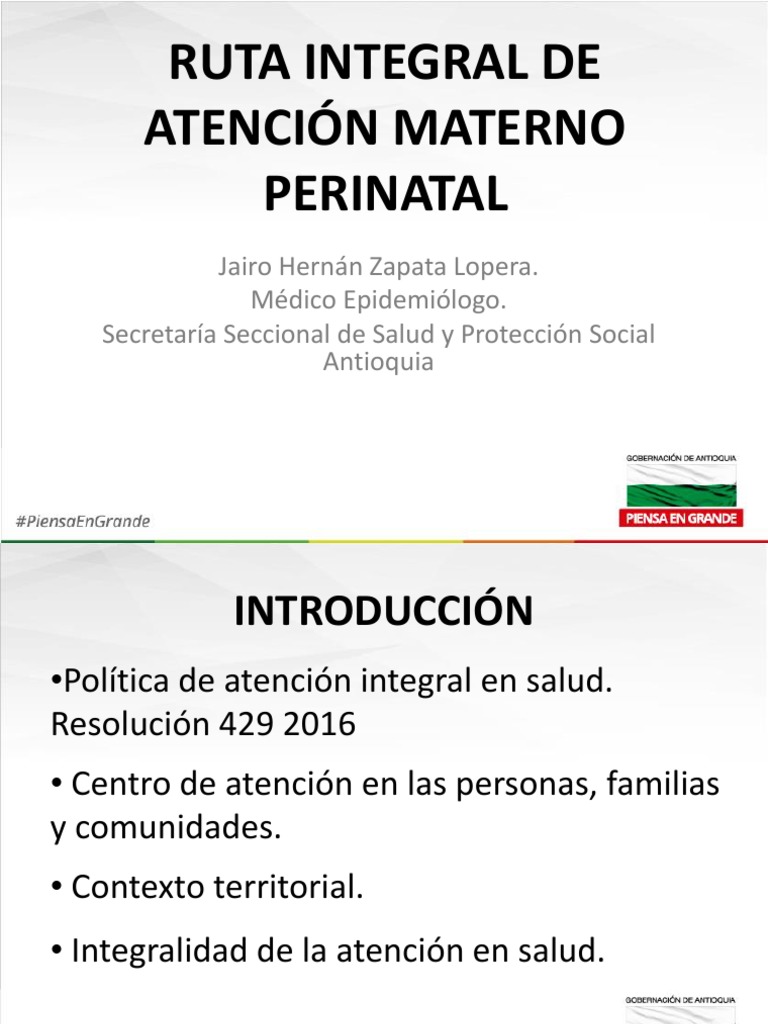 Ruta Integral de Atencion Materno Perinatal | PDF | Parto | Periodo posparto