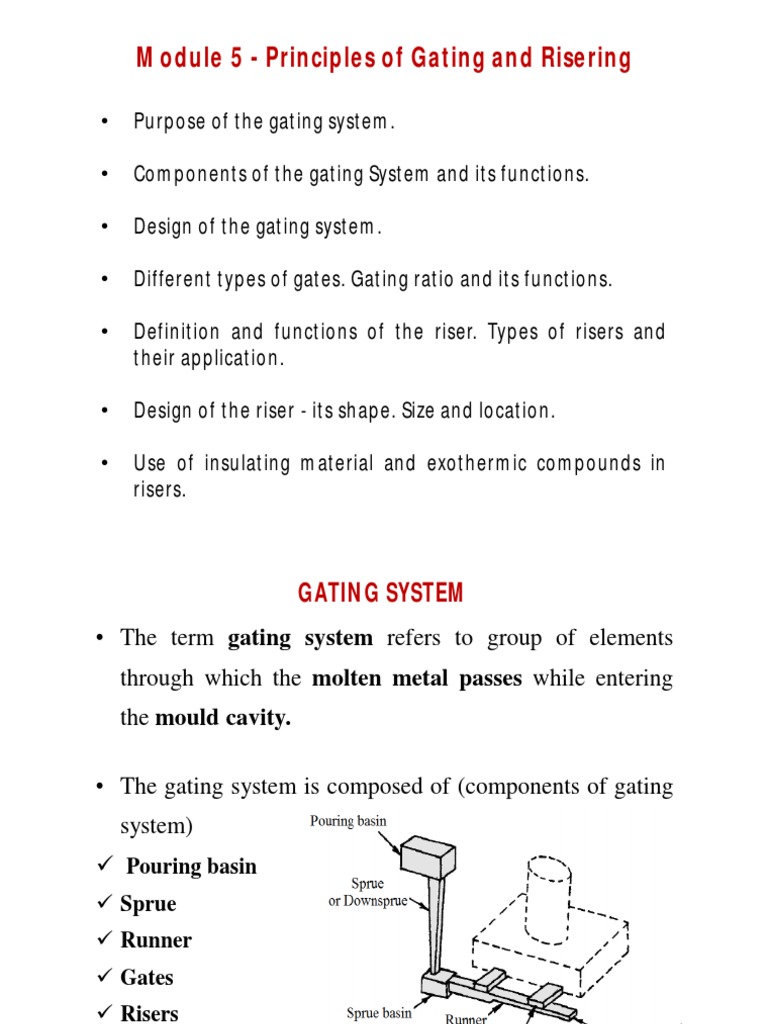Module 5 - Principles of Gating and Risering | PDF | Casting ...