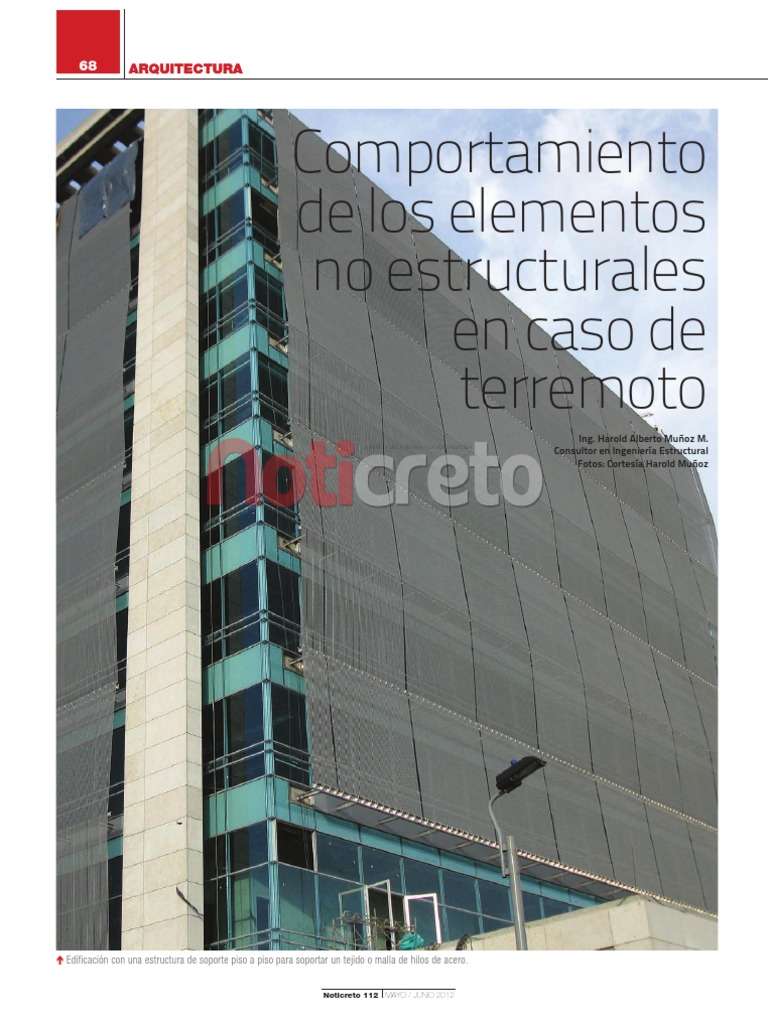 Comportamiento de Los Elementos No Estructurales en Caso de Terremoto ...
