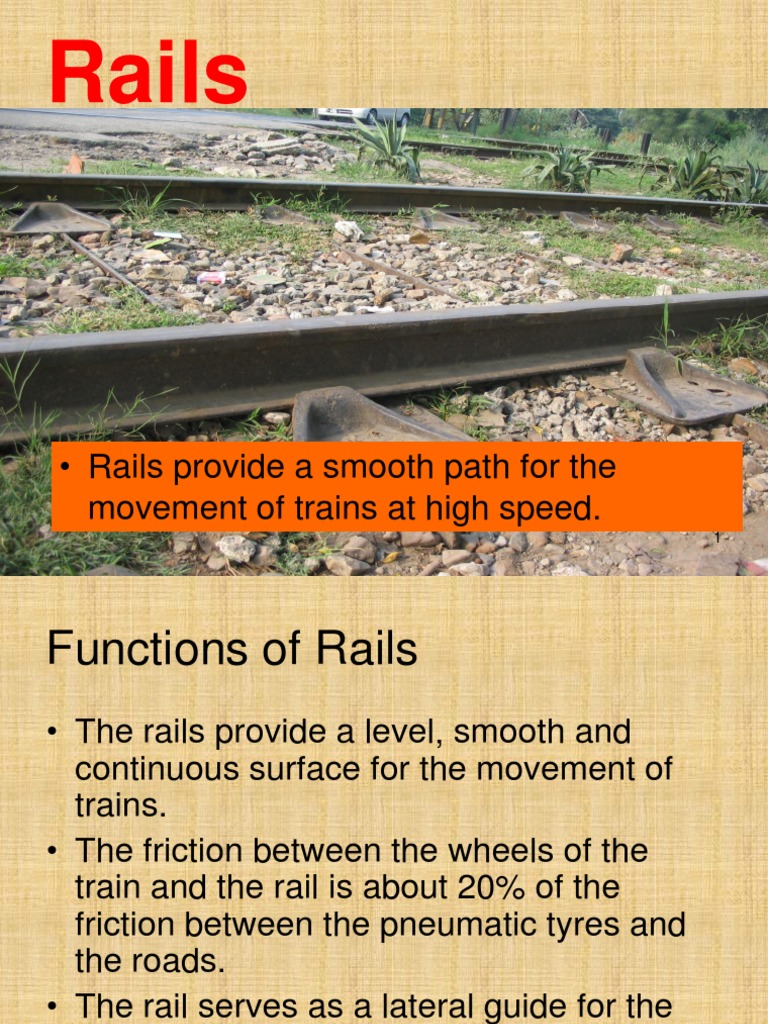 RAILWAYS, Rails - PPT | PDF | Track (Rail Transport) | Creep (Deformation)