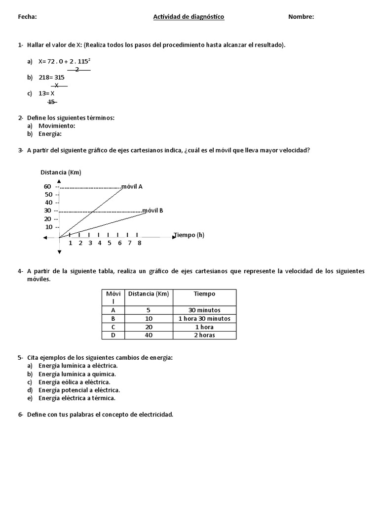 Actividad de Diagnóstico Introducción A La Física 4C | PDF