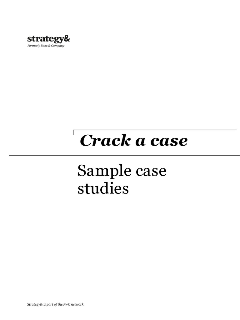 Crack A Case - Sample Case Studies Strategy& PDF | PDF | Inventory ...