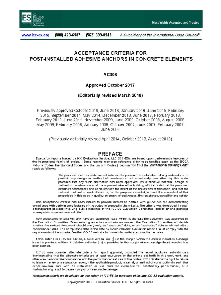 (2017) Ac308 | PDF | Concrete | Specification (Technical Standard)