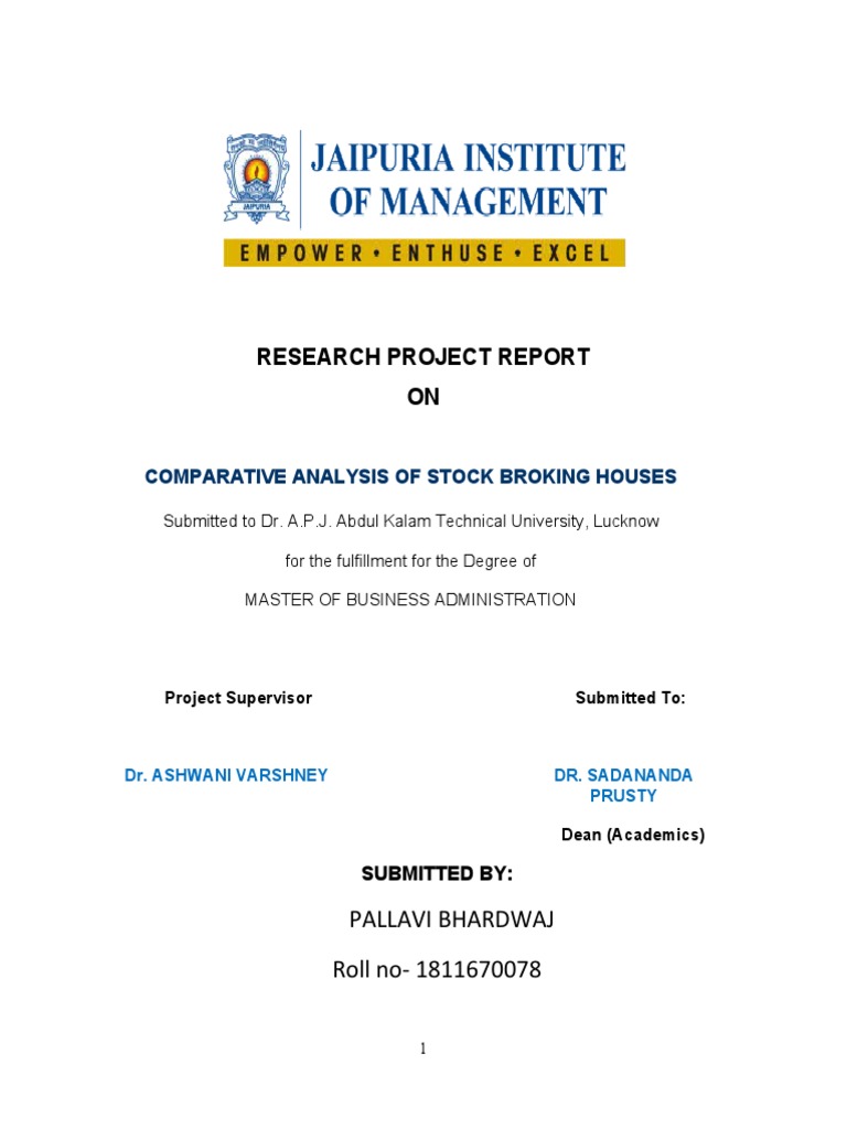 Stock Market RPR REPORT | PDF | Stockbroker | Capital Market