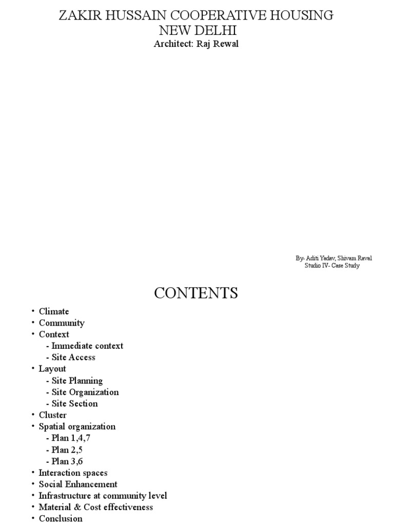 Architect: Raj Rewal: By-Aditi Yadav, Shivam Raval Studio IV - Case ...