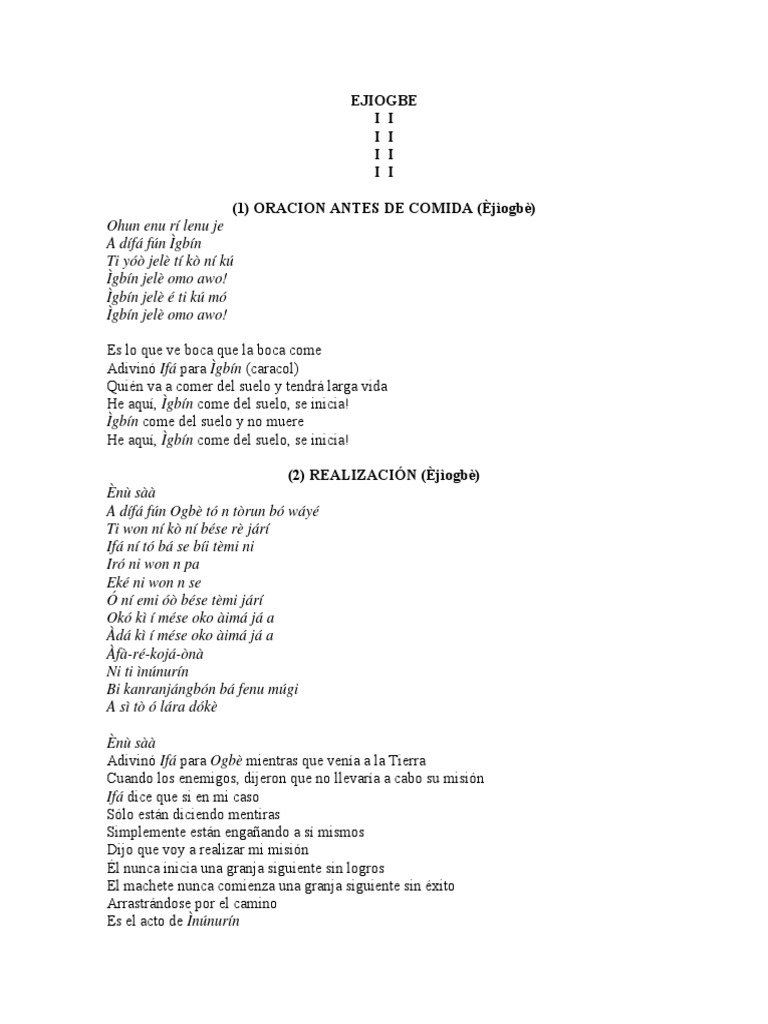 16 Mejis de Ifa Versos PDF | PDF | Religión y creencia | Naturaleza
