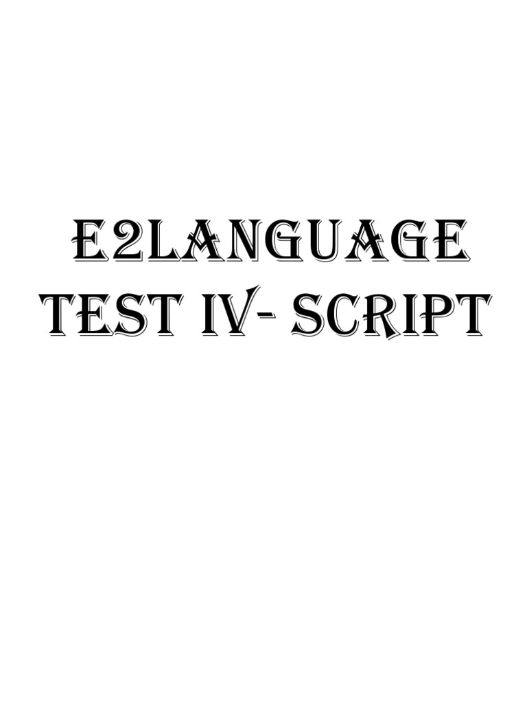 E2Language Practice Test IV Overview | PDF | Obesity | Visual Impairment