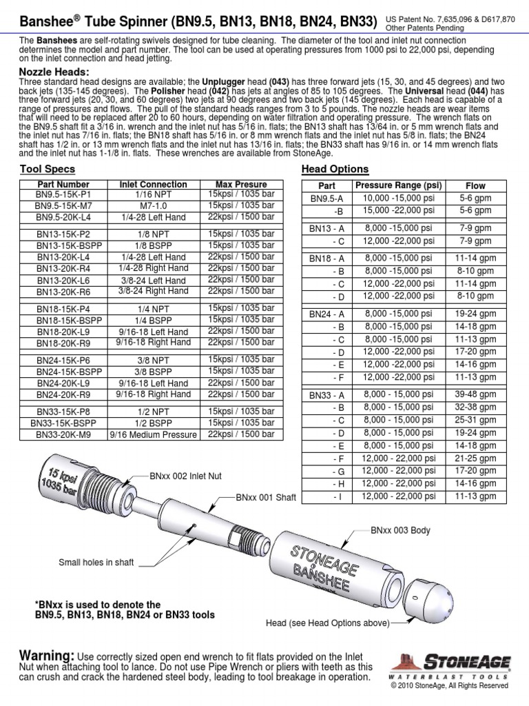 Banshee Manual | PDF | Pipe (Fluid Conveyance) | Nozzle