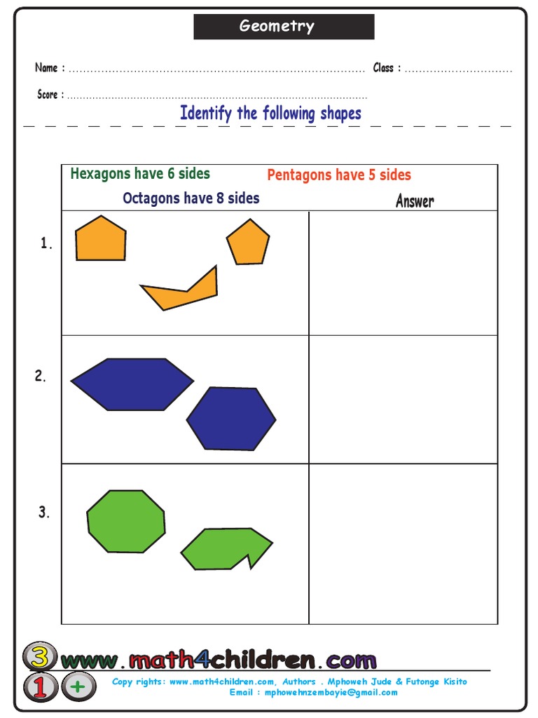 Geometry Octagon Pentagon PDF | PDF | Sports & Recreation | Games ...