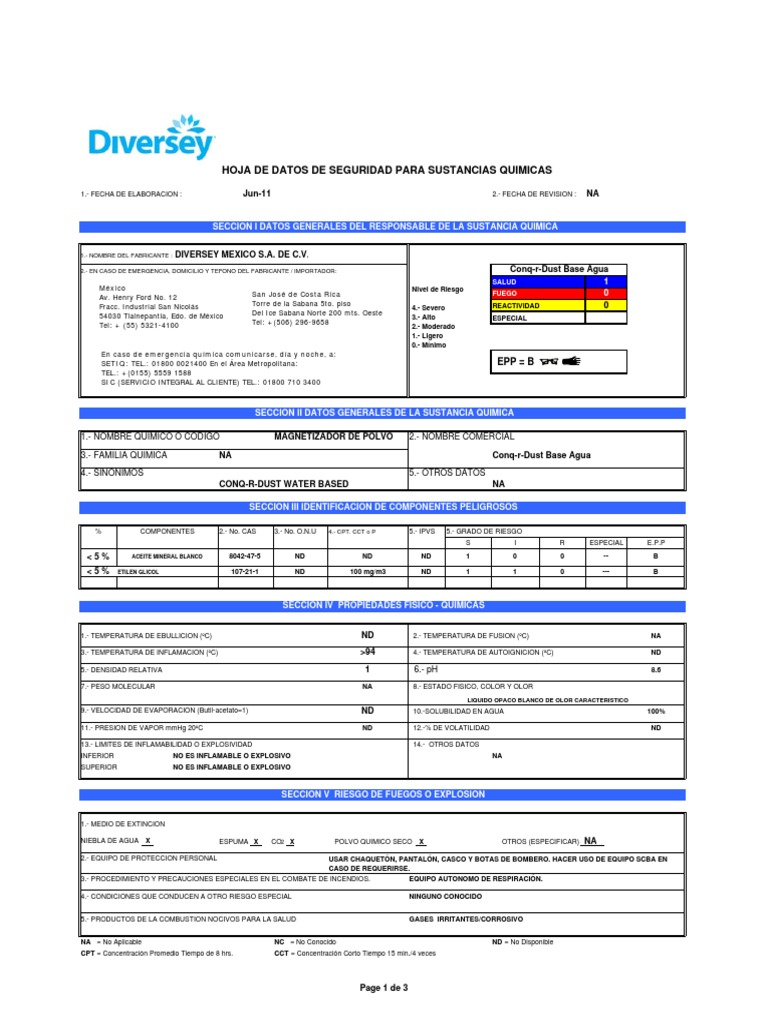 HDS Conq-R-Dust PDF | PDF | Agua | Naturaleza