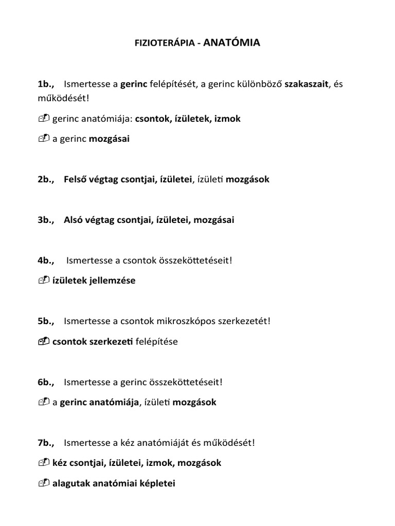 Fizio ANATÓMIA | PDF