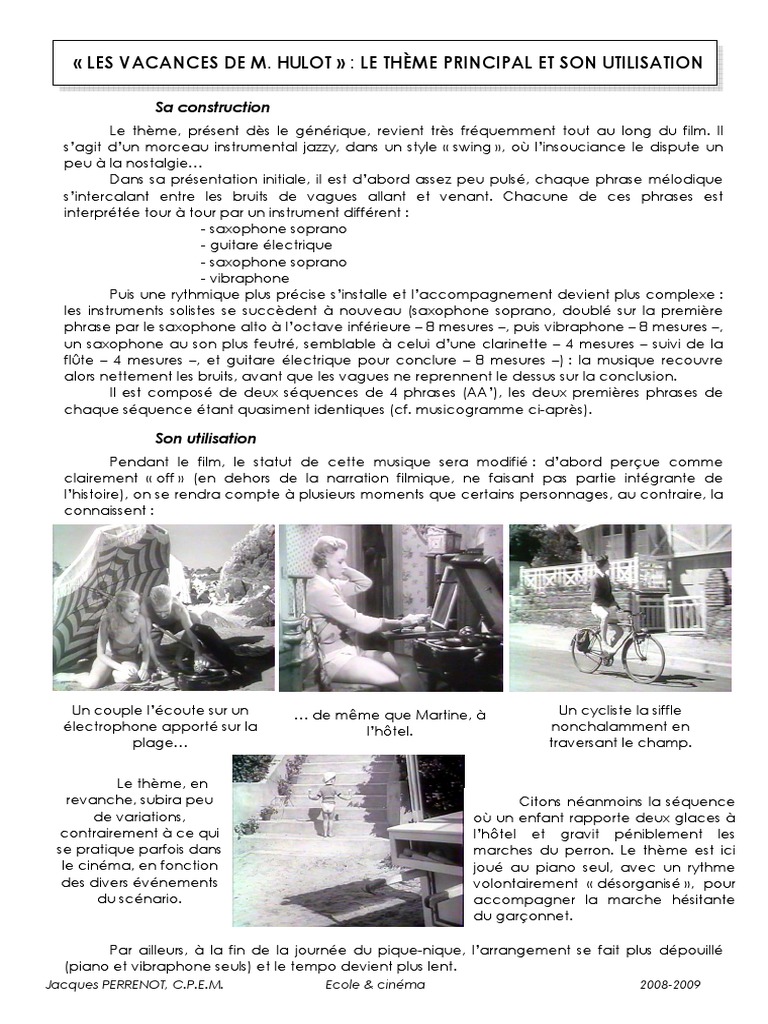 Le Theme Principal Des Vacances de M. Hulot PDF | PDF | Saxophone ...