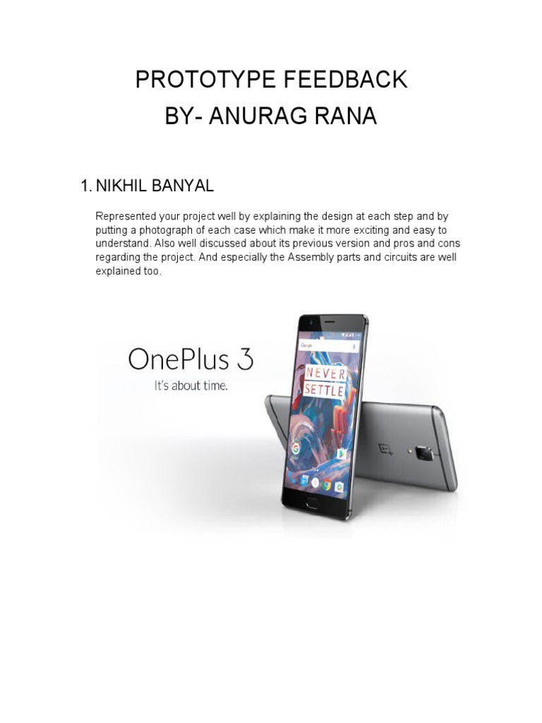 Prototype Feedback Summary | PDF | Art