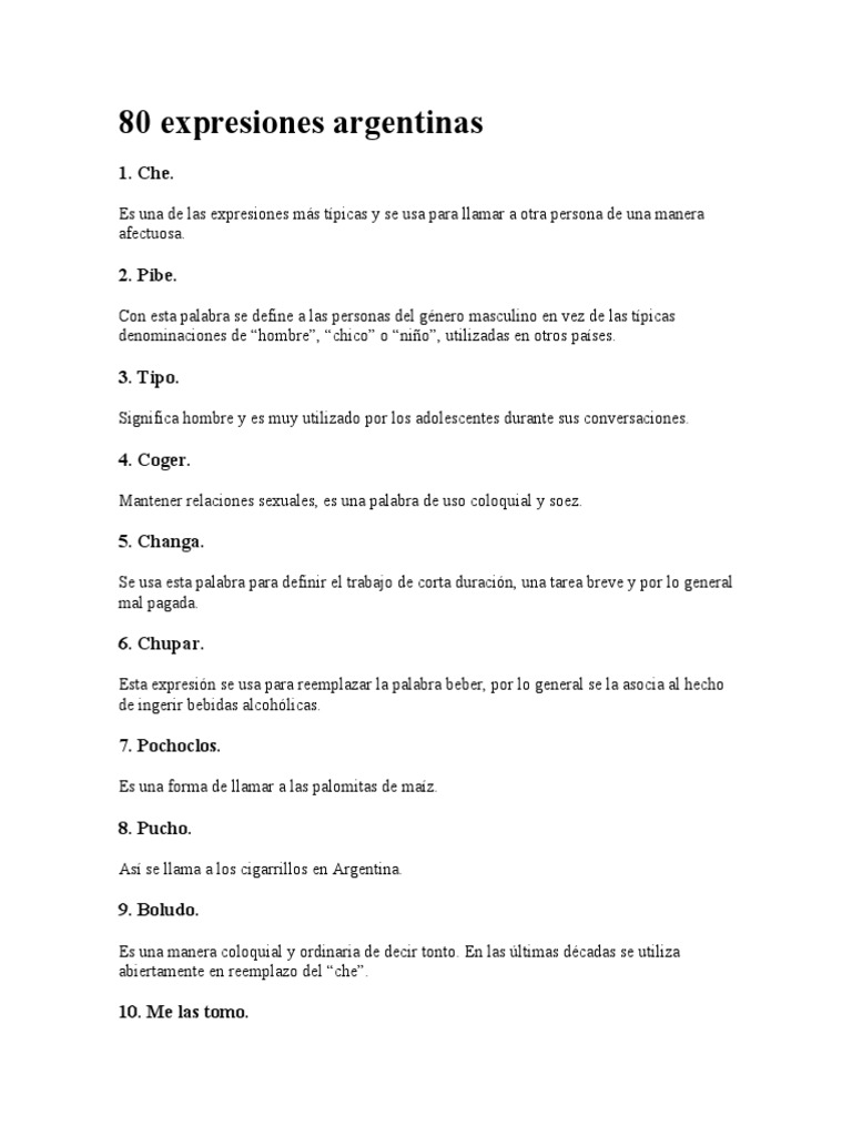 30 Frases Y Expresiones Argentinas Típicas Que No Conocías – RJRG