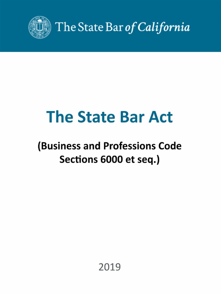California State - Bar - Act | Download Free PDF | State Bar Of ...