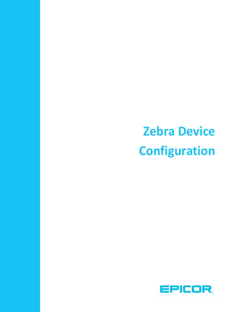Zebra Device Configuration | PDF | Application Software | Trademark