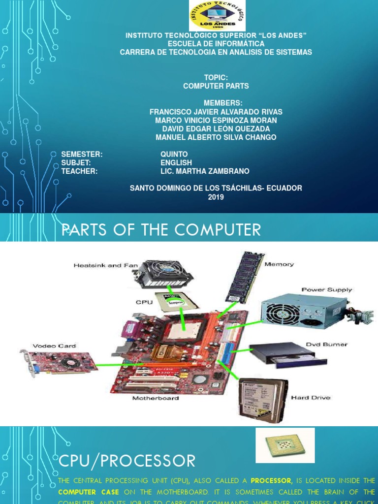 Computer Parts | PDF | Computer Data Storage | Hard Disk Drive