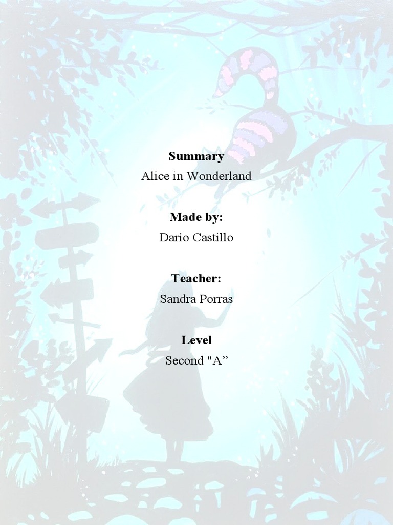 Chapter 7 and 8 | PDF | Alice's Adventures In Wonderland | Alice (Alice ...