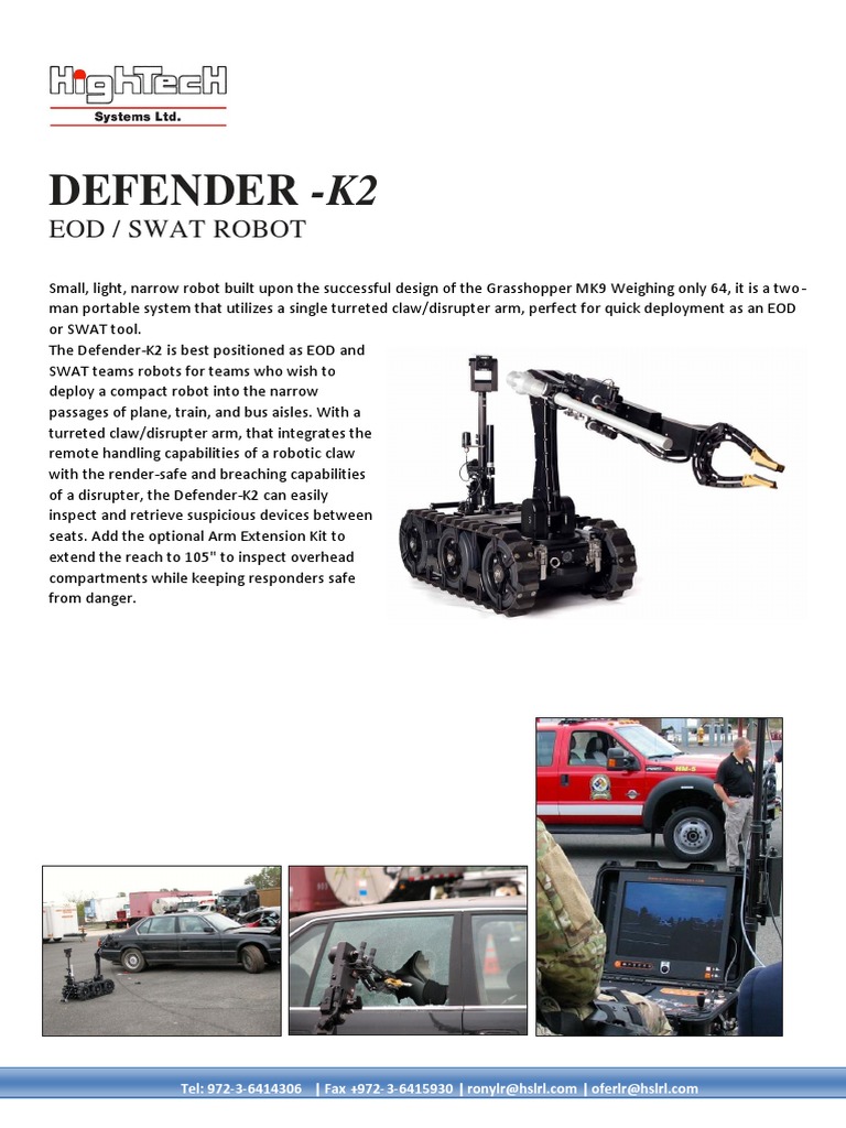 Robot DEFENDER K2 | PDF | Manufactured Goods | Electronics