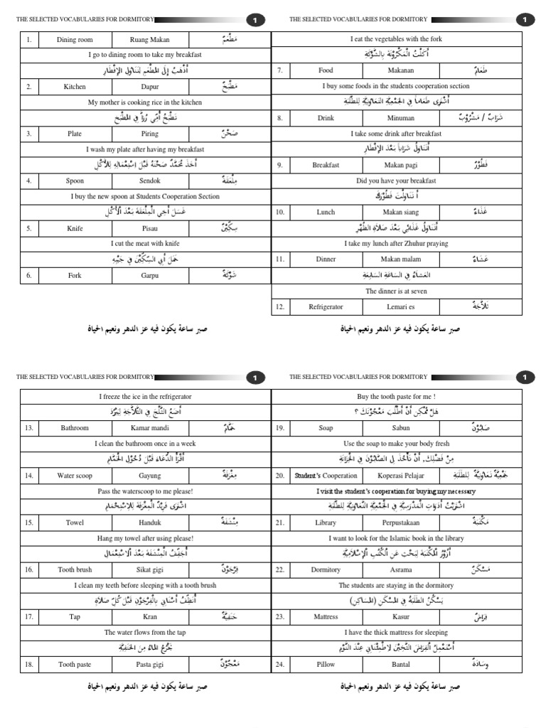 Mufradat Dan Vocabs | PDF | Sports | Athletic Sports