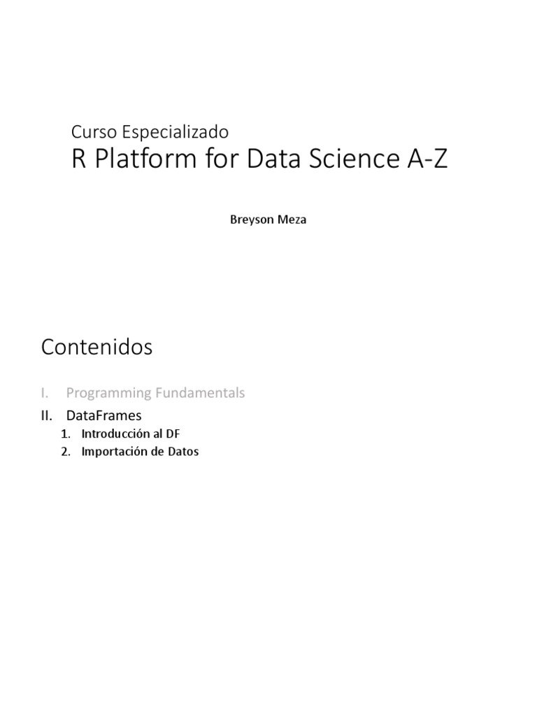 02.R Programming DataFrames PDF | PDF | Variable (informática) | Vector Euclidiano