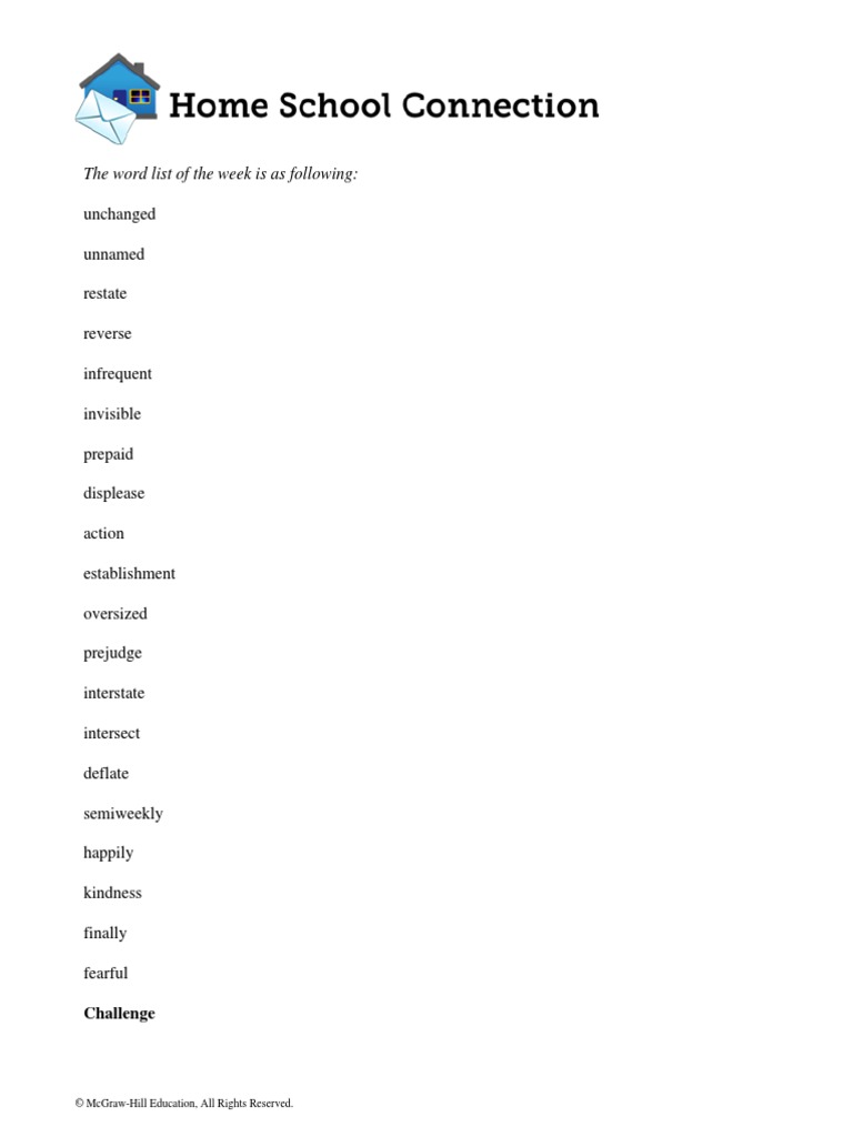 Spelling List | PDF