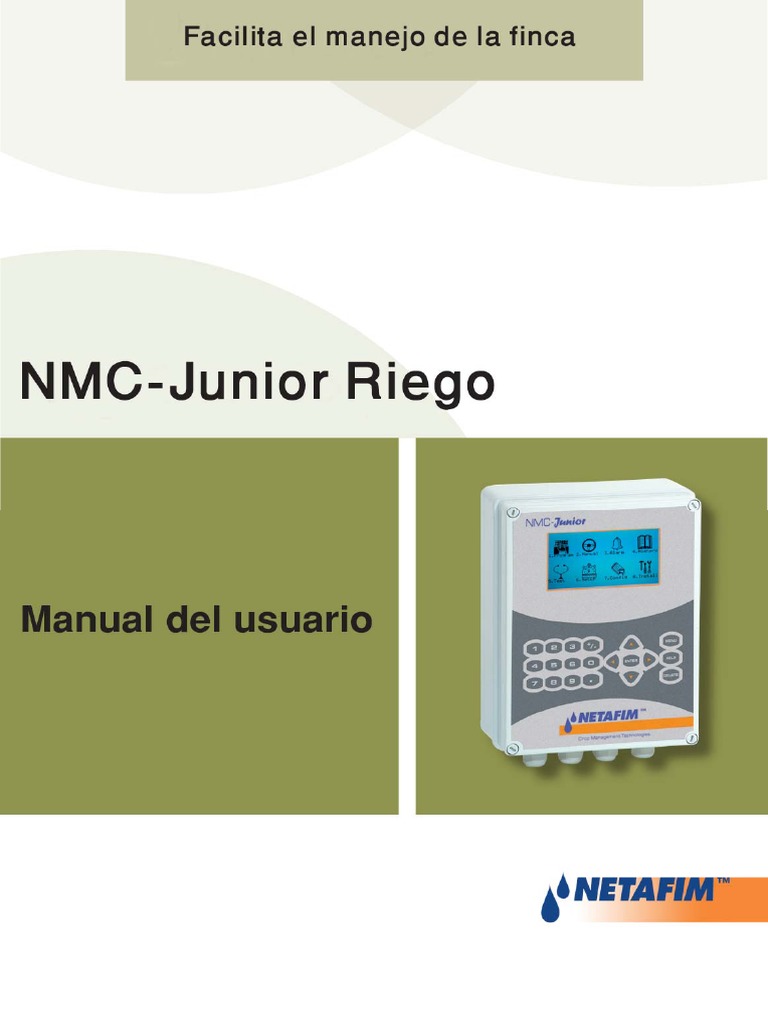 Manual del usuario del sistema de riego automatizado NMC-Junior | PDF ...
