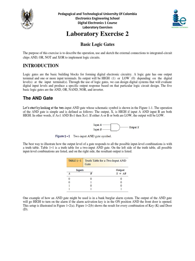 Laboratory Exercise 2 PDF | PDF | Logic Gate | Digital Electronics