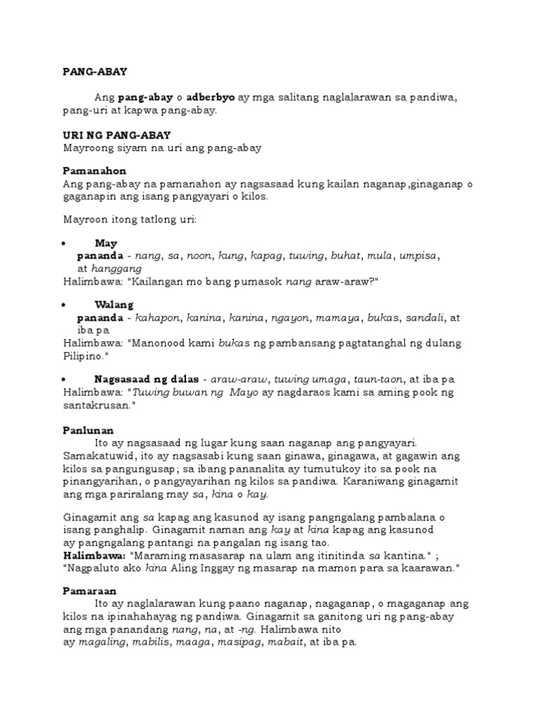 Pang Abay | PDF