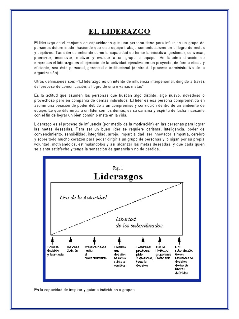 El Liderazgo Imprimir | PDF | Liderazgo | Ciencias del comportamiento