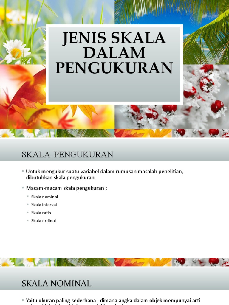 Jenis Skala Dalam Pengukuran 2 | PDF
