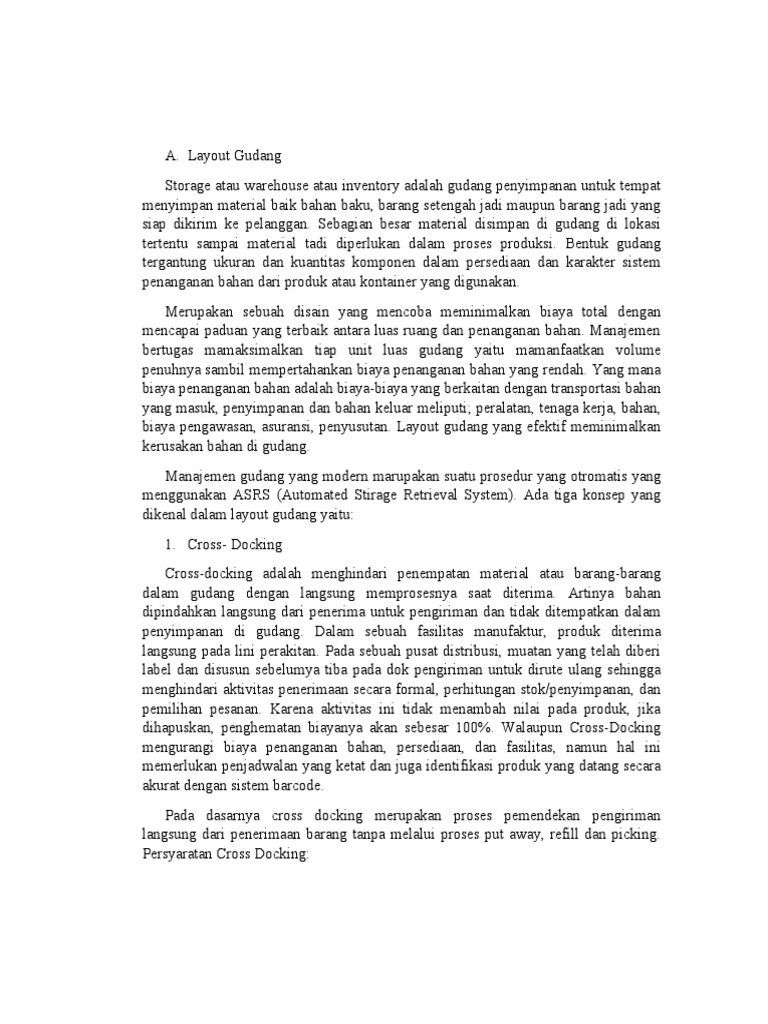 Layout Gudang | PDF