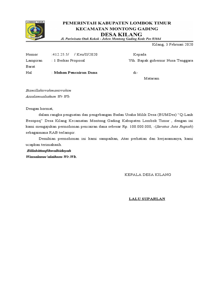 Proposal Bumdes - UKM Mart | PDF