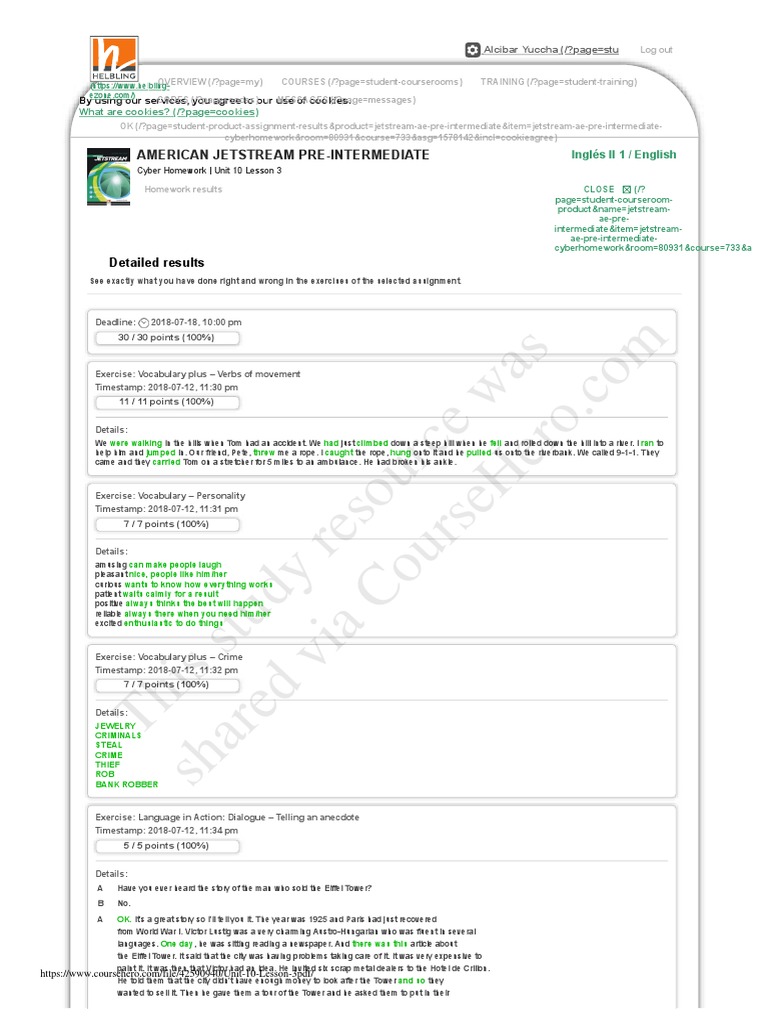 This Study Resource Was: American Jetstream Pre-Intermediate | PDF